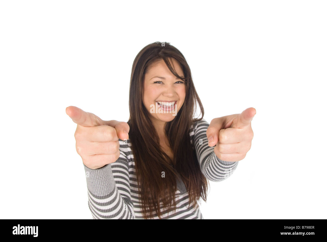 Hand signals woman hi-res stock photography and images - Alamy