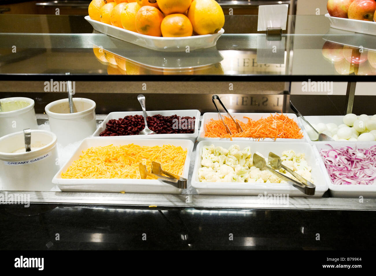 Cafeteria salad bar - USA Stock Photo - Alamy