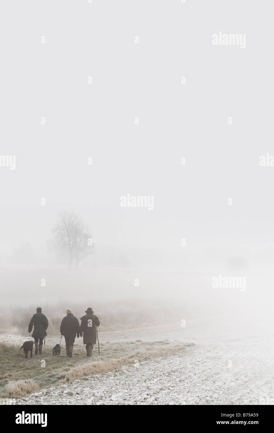 Walking in the mist Stock Photo - Alamy