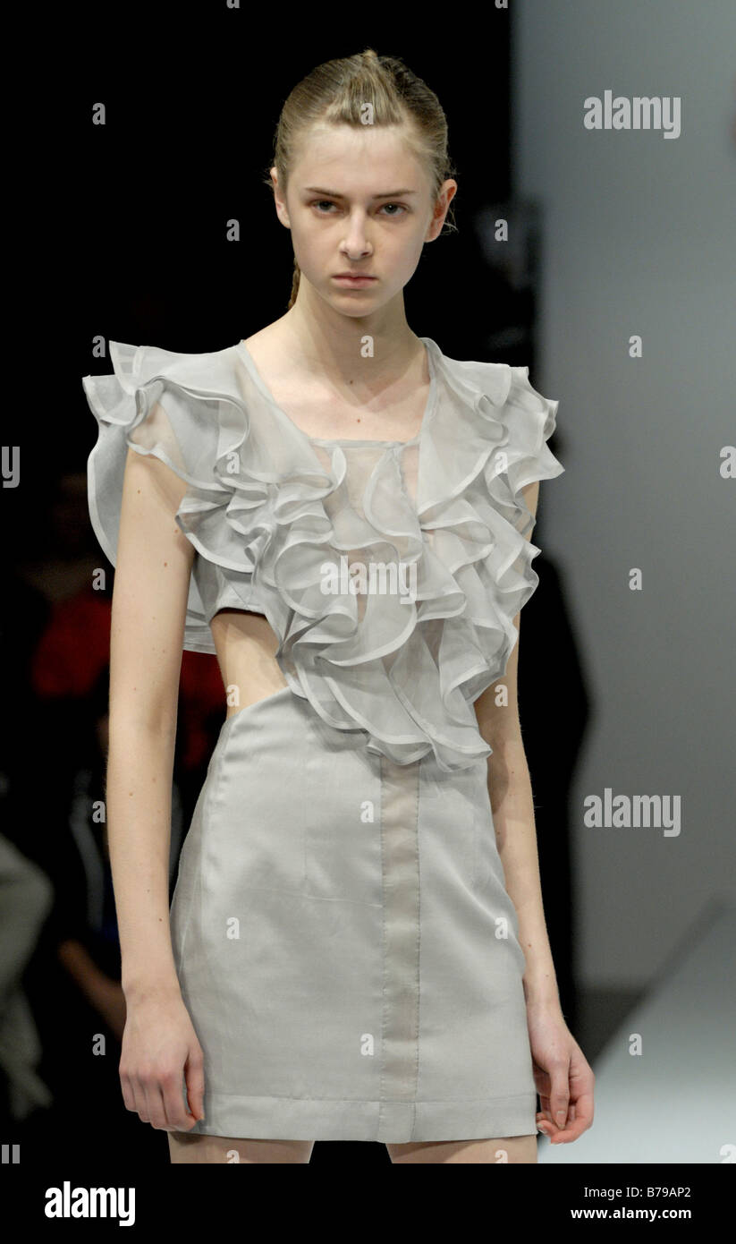 Model wearing garments by TV at Melbourne Spring Fashion Week (MSFW ...