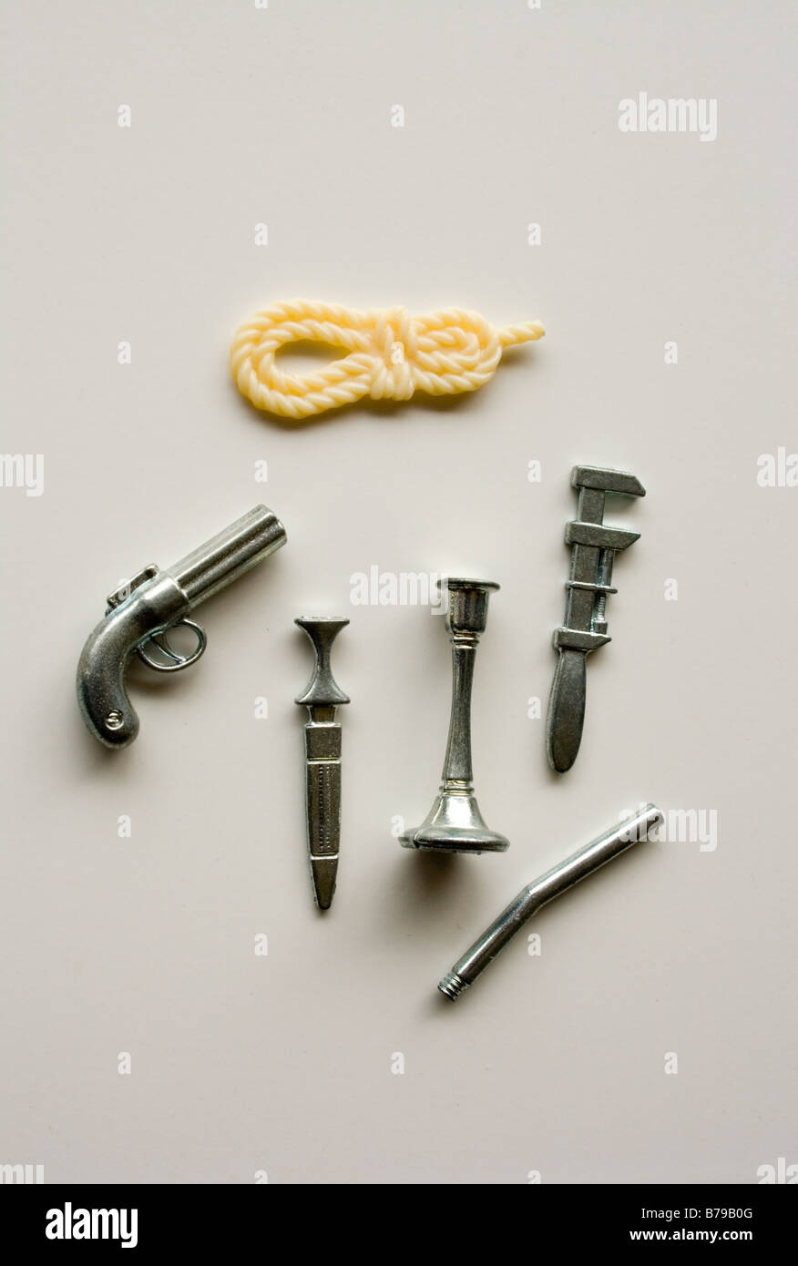 Cluedo 'murder' weapons Stock Photo - Alamy
