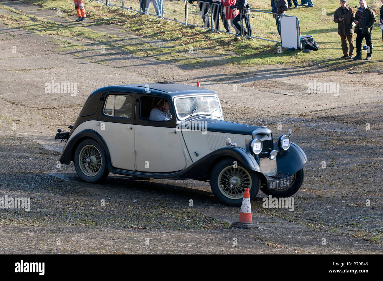 1935 Riley Falcon 1496cc VSCC winter driving tests Brooklands January ...