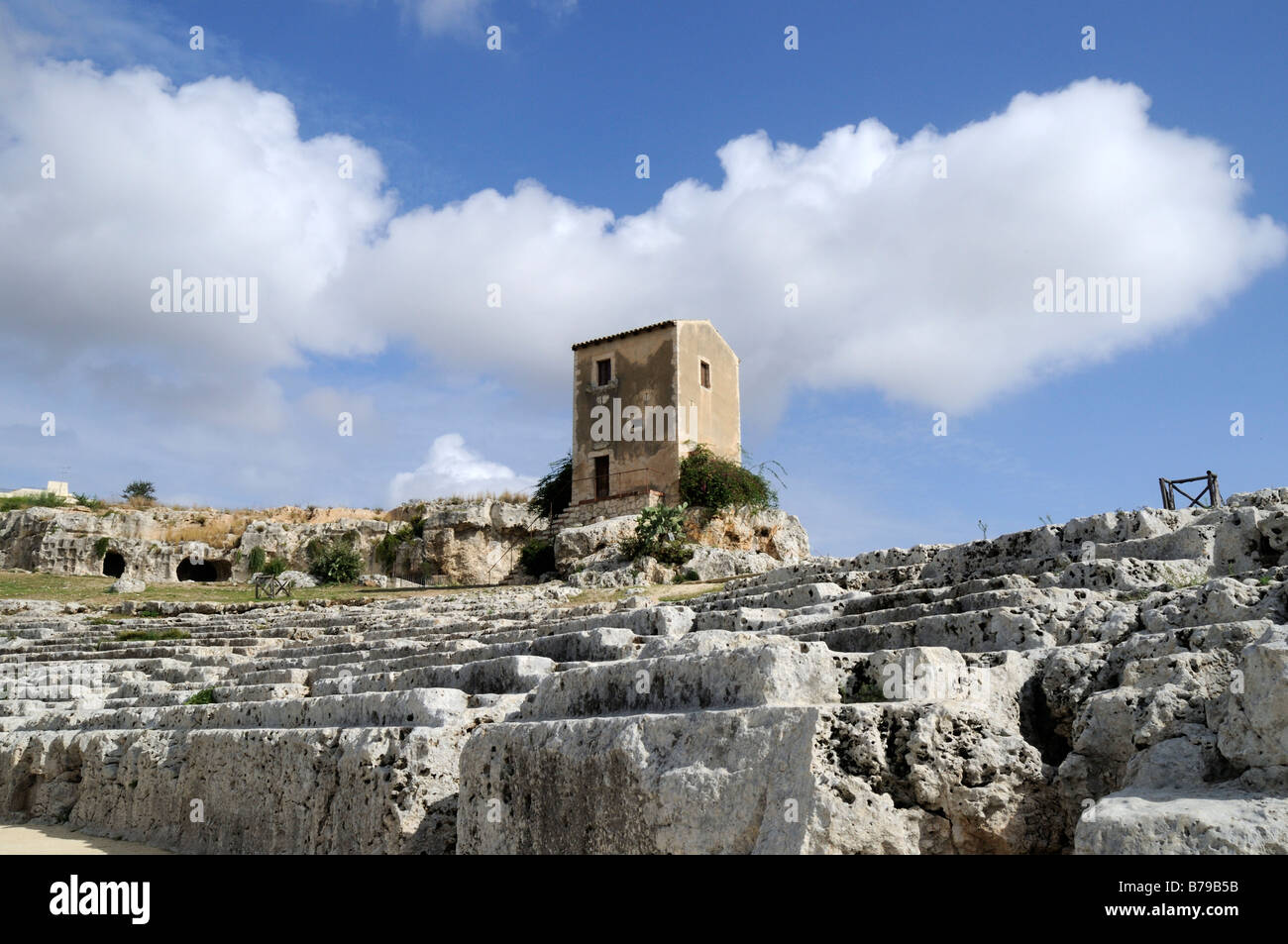 The Greek Theatre in the Neopolis Archaeological Zone of Syracuse ...