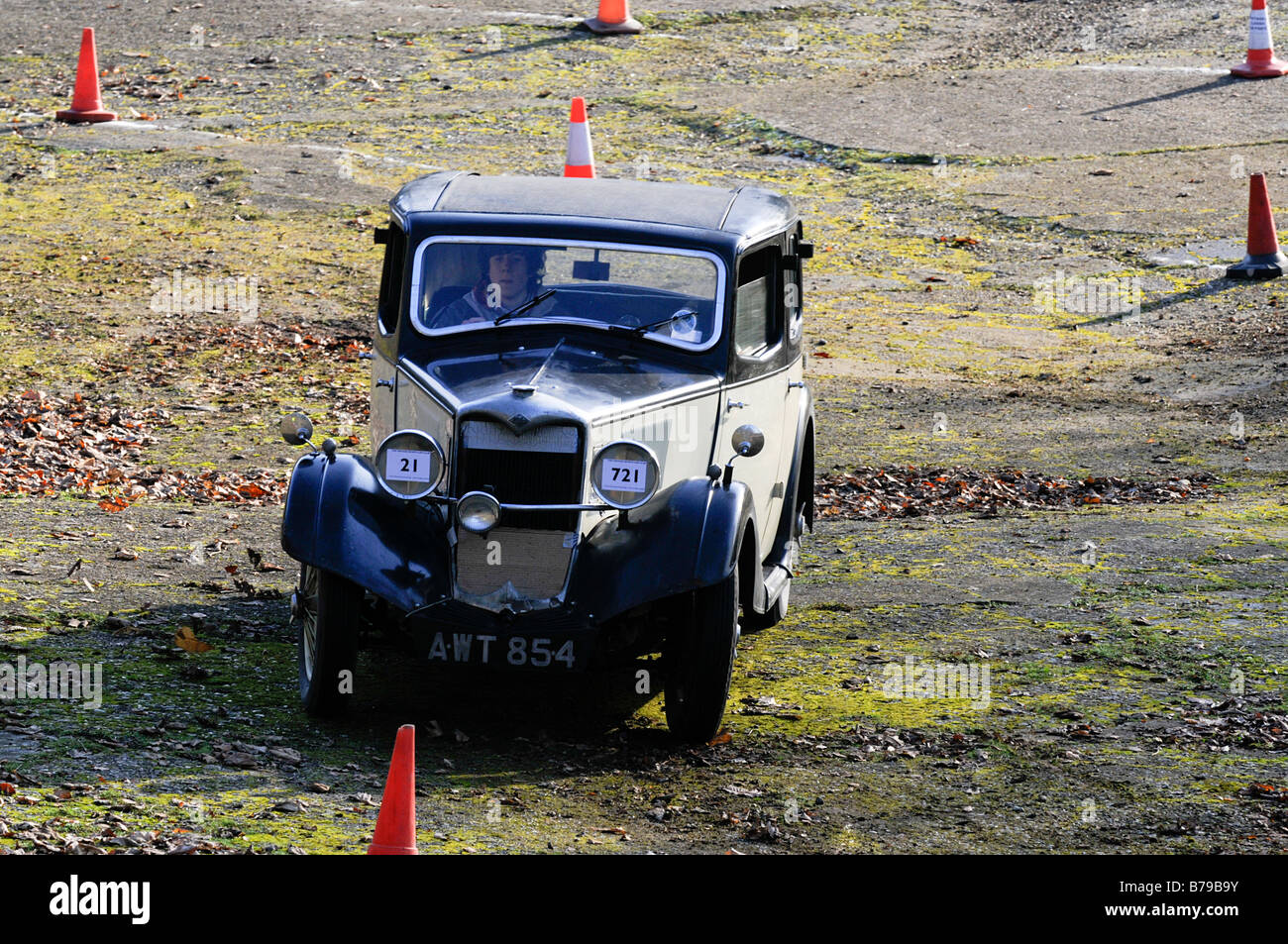 1935 Riley Falcon 1496cc VSCC winter driving tests Brooklands January ...