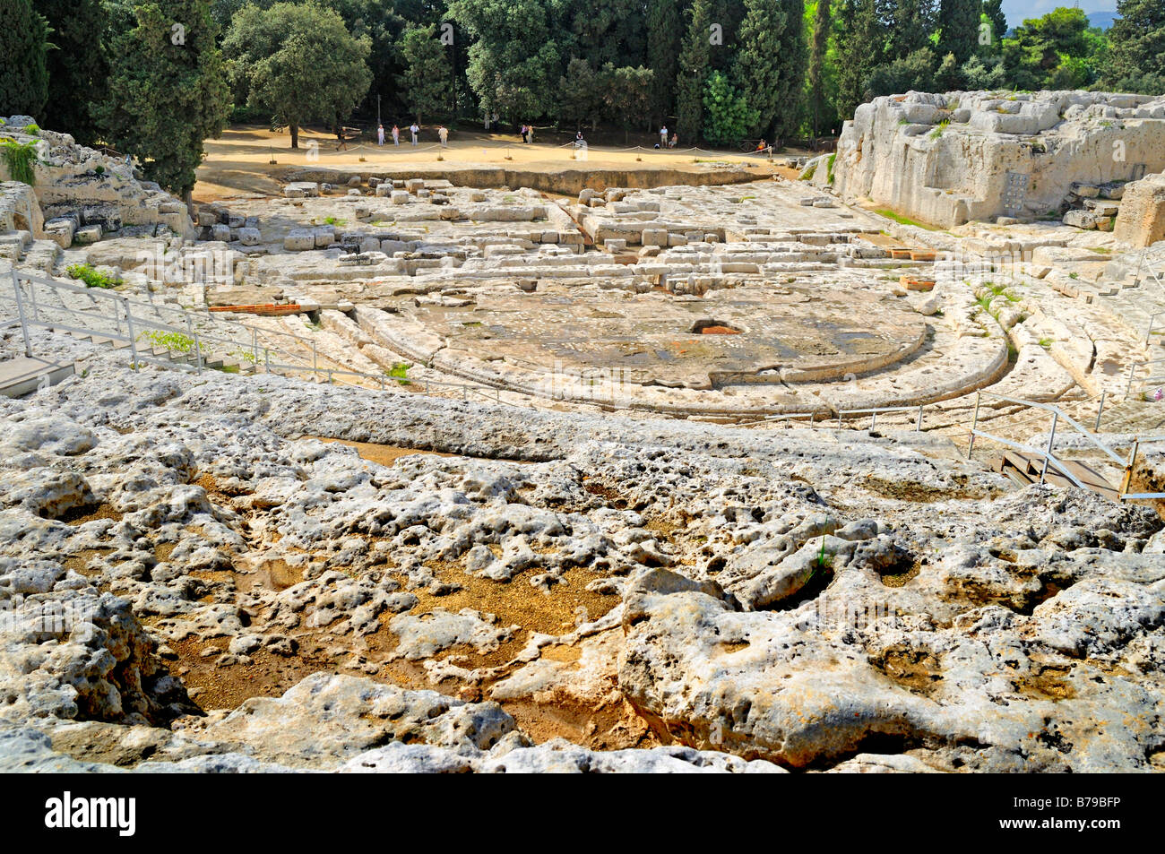 The Greek Theatre in the Neopolis Archaeological Zone of Syracuse ...