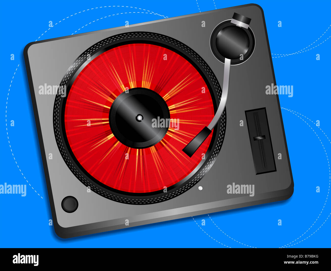 3D record deck Stock Photo - Alamy