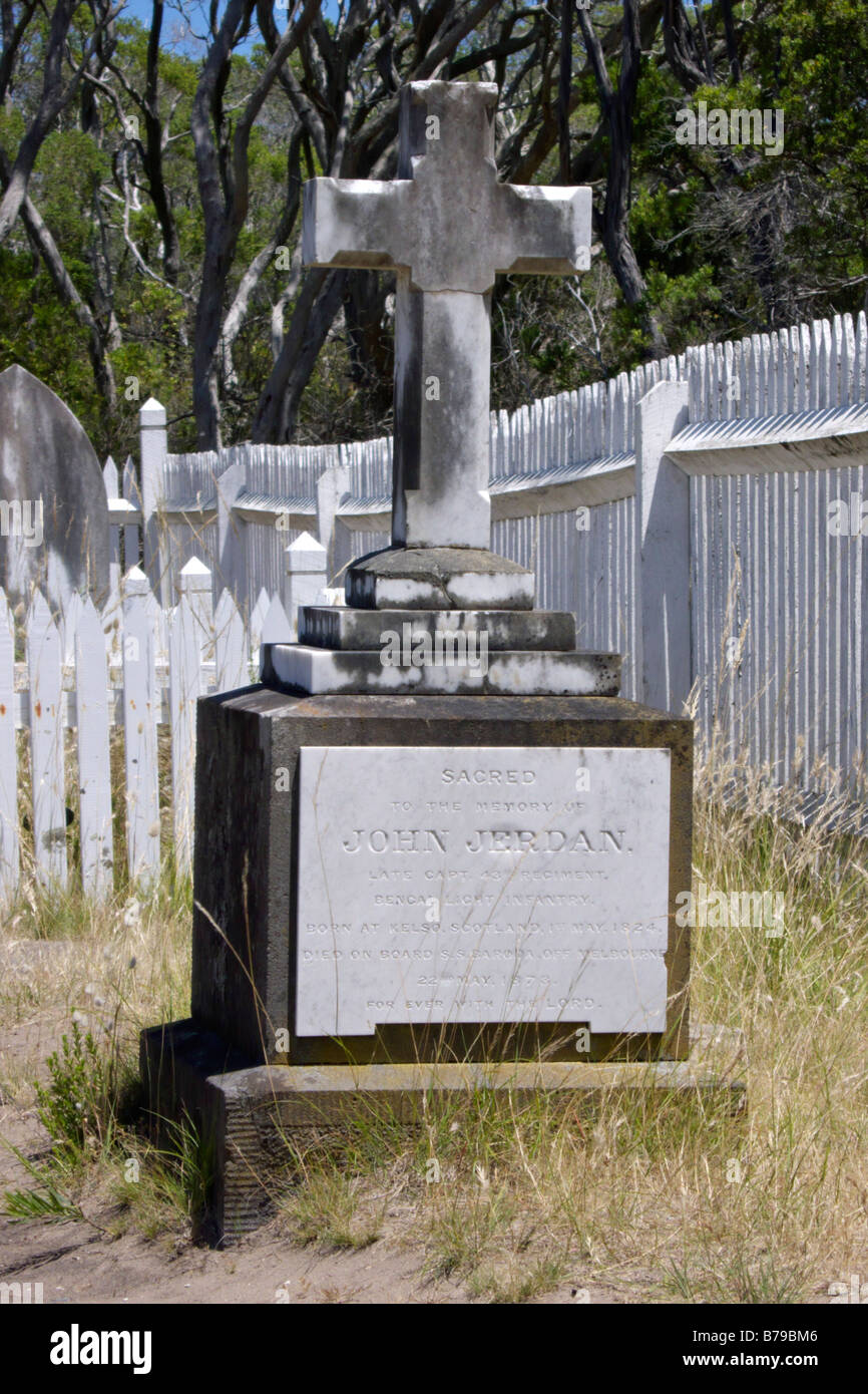 Old tombstone, Point Nepean National Park, Australia Stock Photo - Alamy