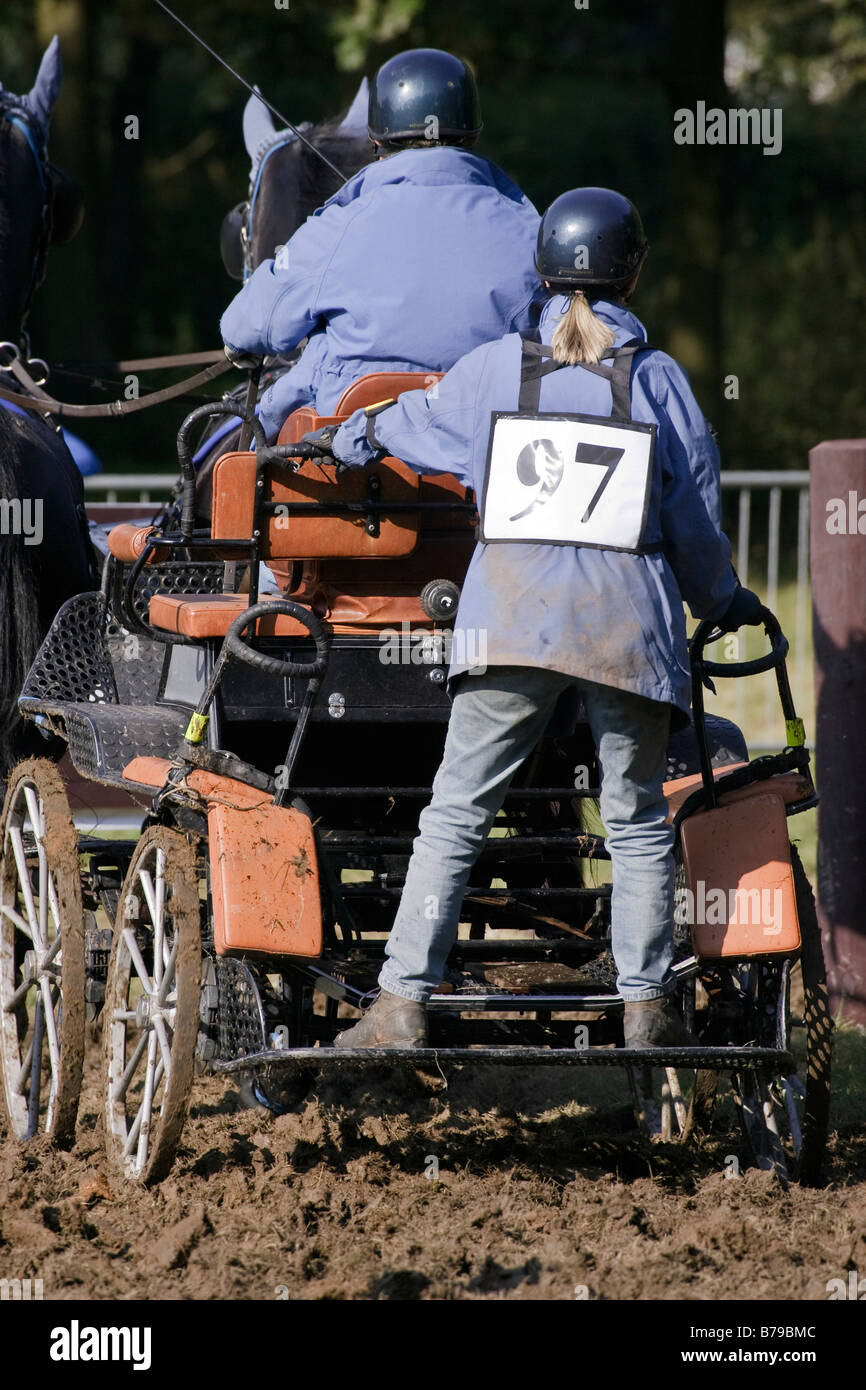 John Pickford competing in the horse pairs national championship ...