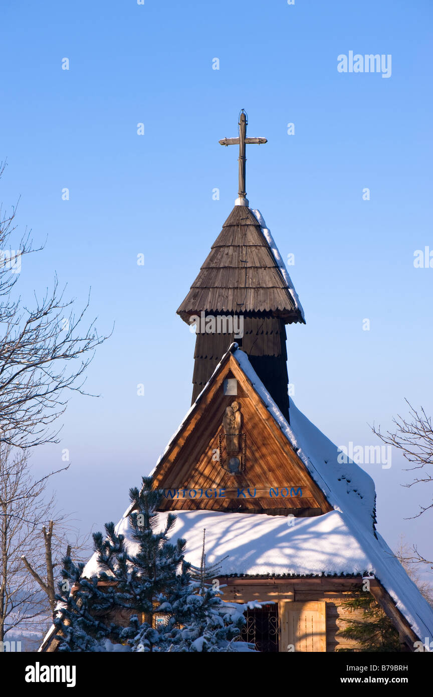 Wooden church Gubalowka Hill Zakopane Tatra Mountains Podhale Region ...
