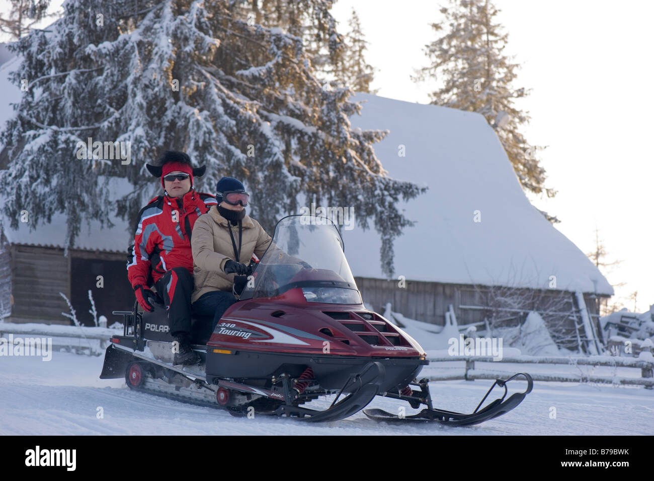 Snowmobile ride on Gubalowka Hill Zakopane Tatra Mountains Podhale ...