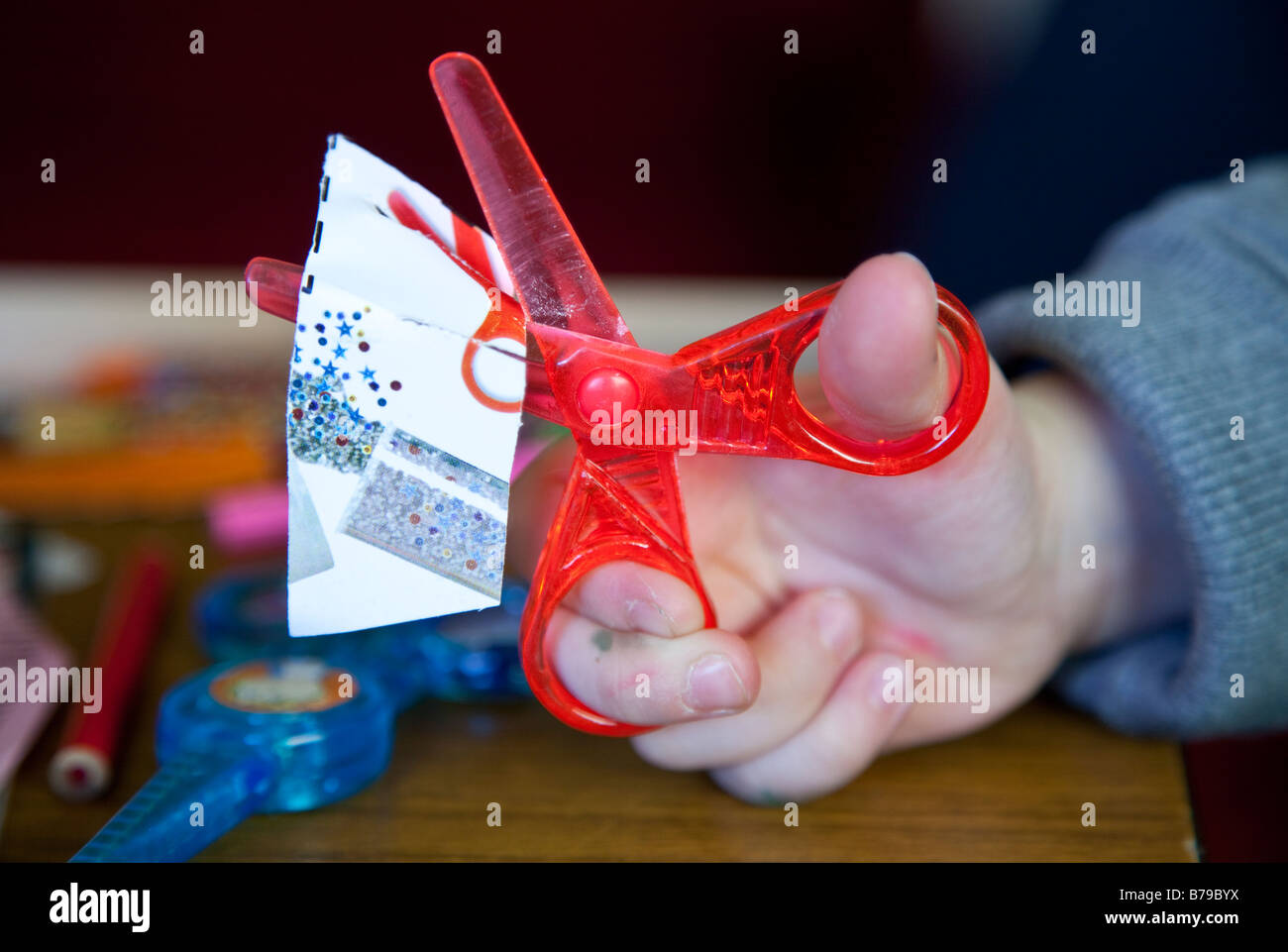 Plastic child scissors hi-res stock photography and images - Alamy