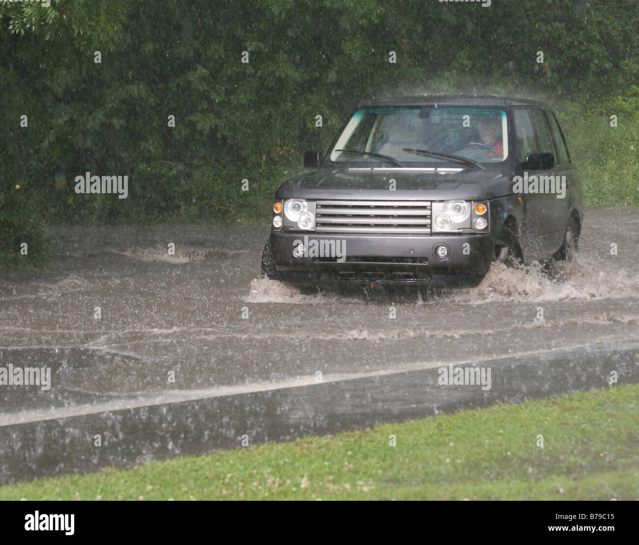 4x4 in a Storm Stock Photo - Alamy