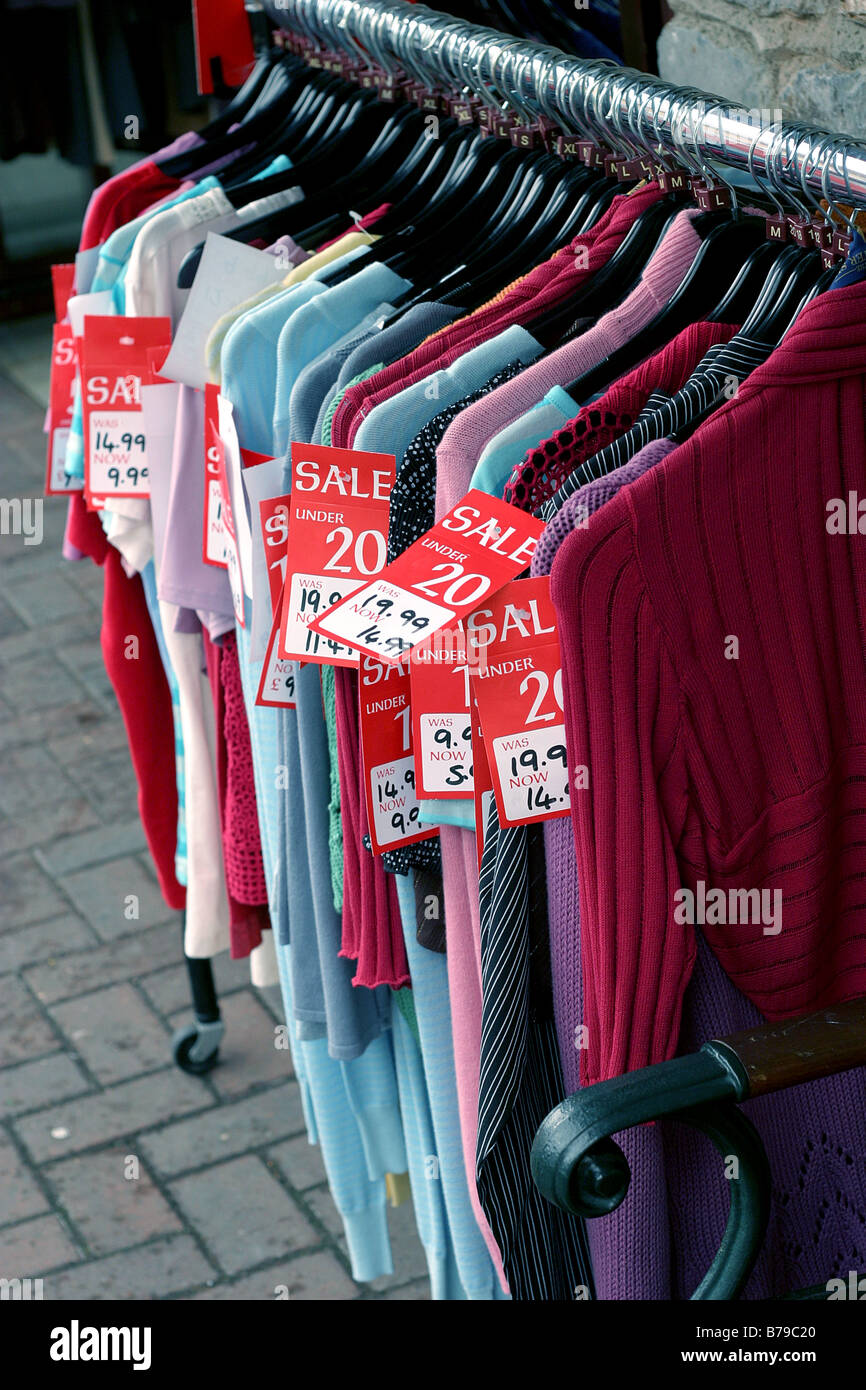 Clothes shop price tags rail hi-res stock photography and images - Alamy