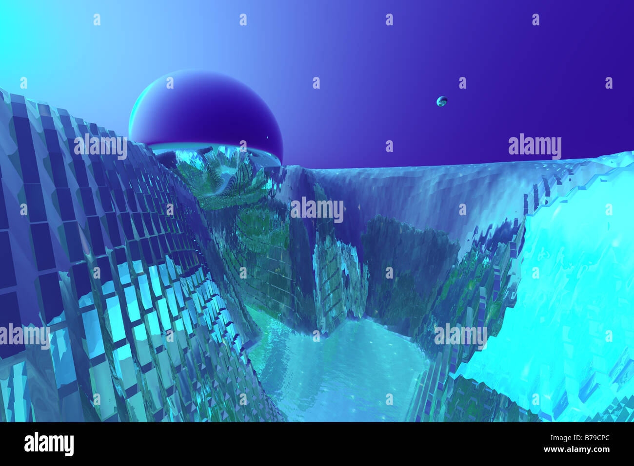 Science fiction scene scenes Stock Photo - Alamy