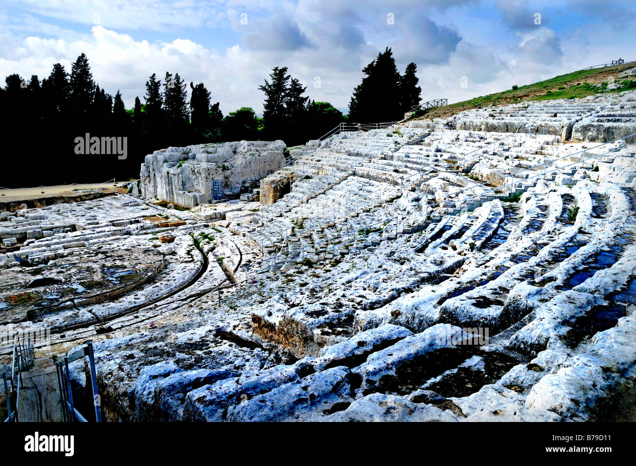 The Greek Theatre in the Neopolis Archaeological Zone of Syracuse ...