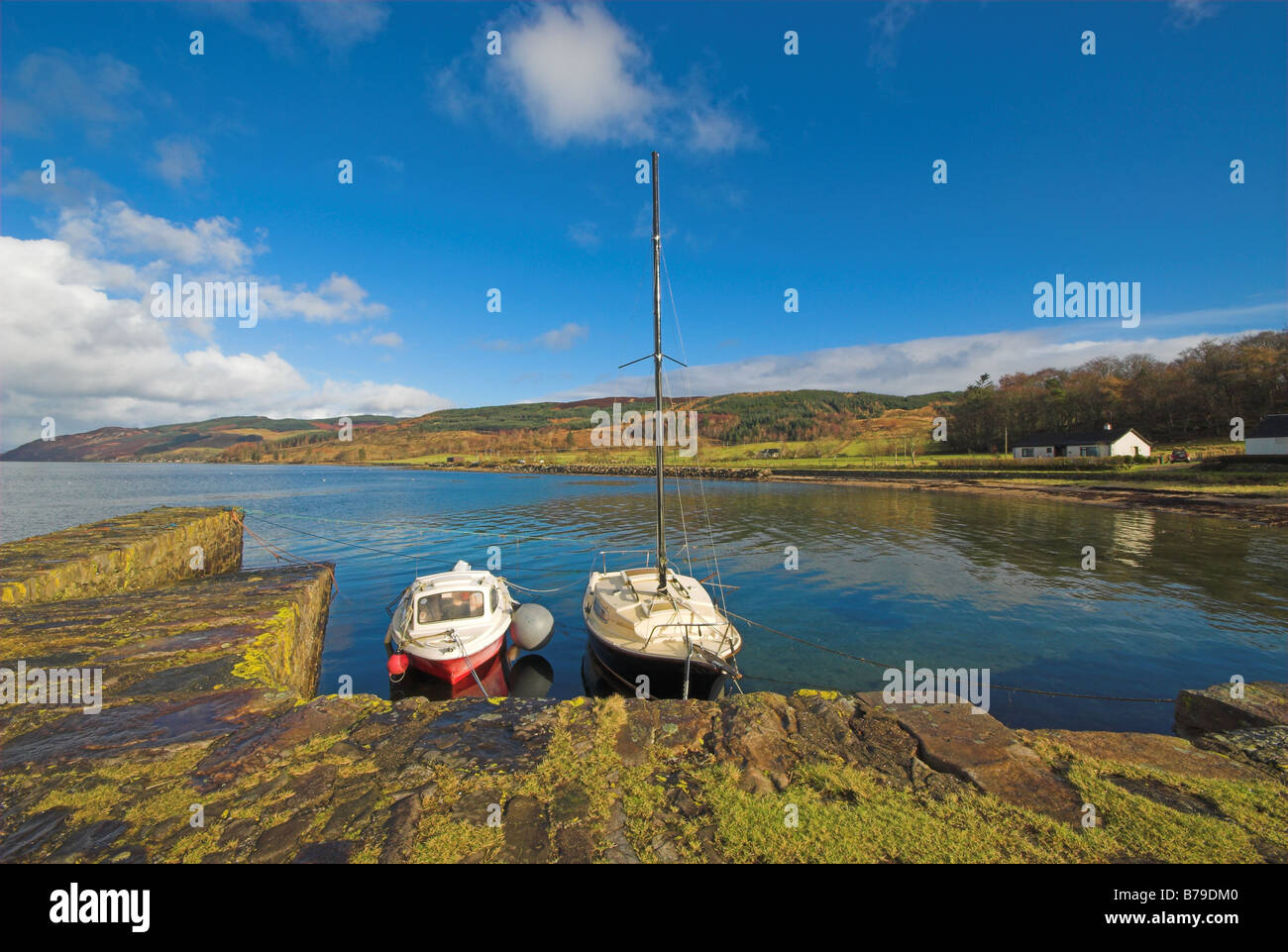 Yachts at Otter Ferry beside Loch Fyne Argyll & Bute Scotland Stock ...