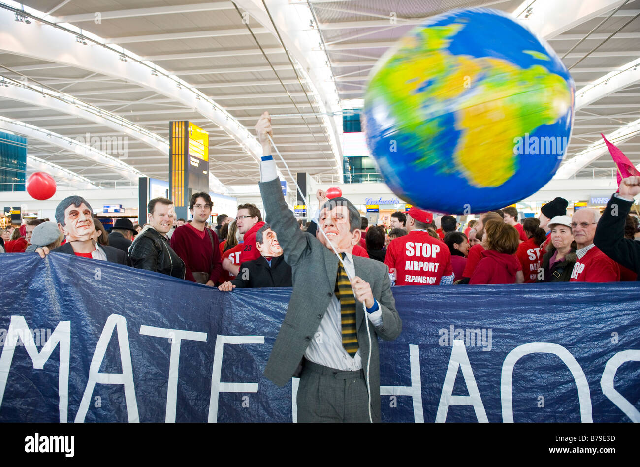 Activists opposed to a third runway at Heathrow staging a "flash mob ...