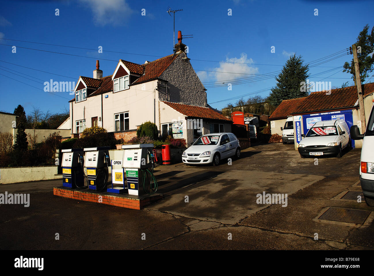 Lambley Village Store And Petrol station Stock Photo - Alamy