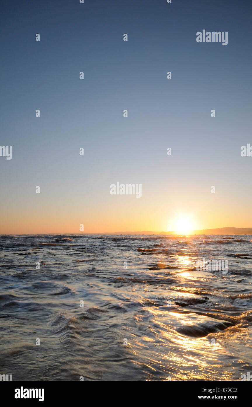 Exmouth Beach At Sunset, Devon UK Stock Photo - Alamy