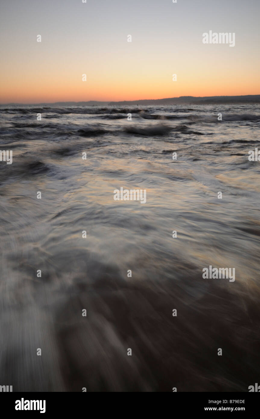 Exmouth Beach At Sunset, Devon UK Stock Photo - Alamy