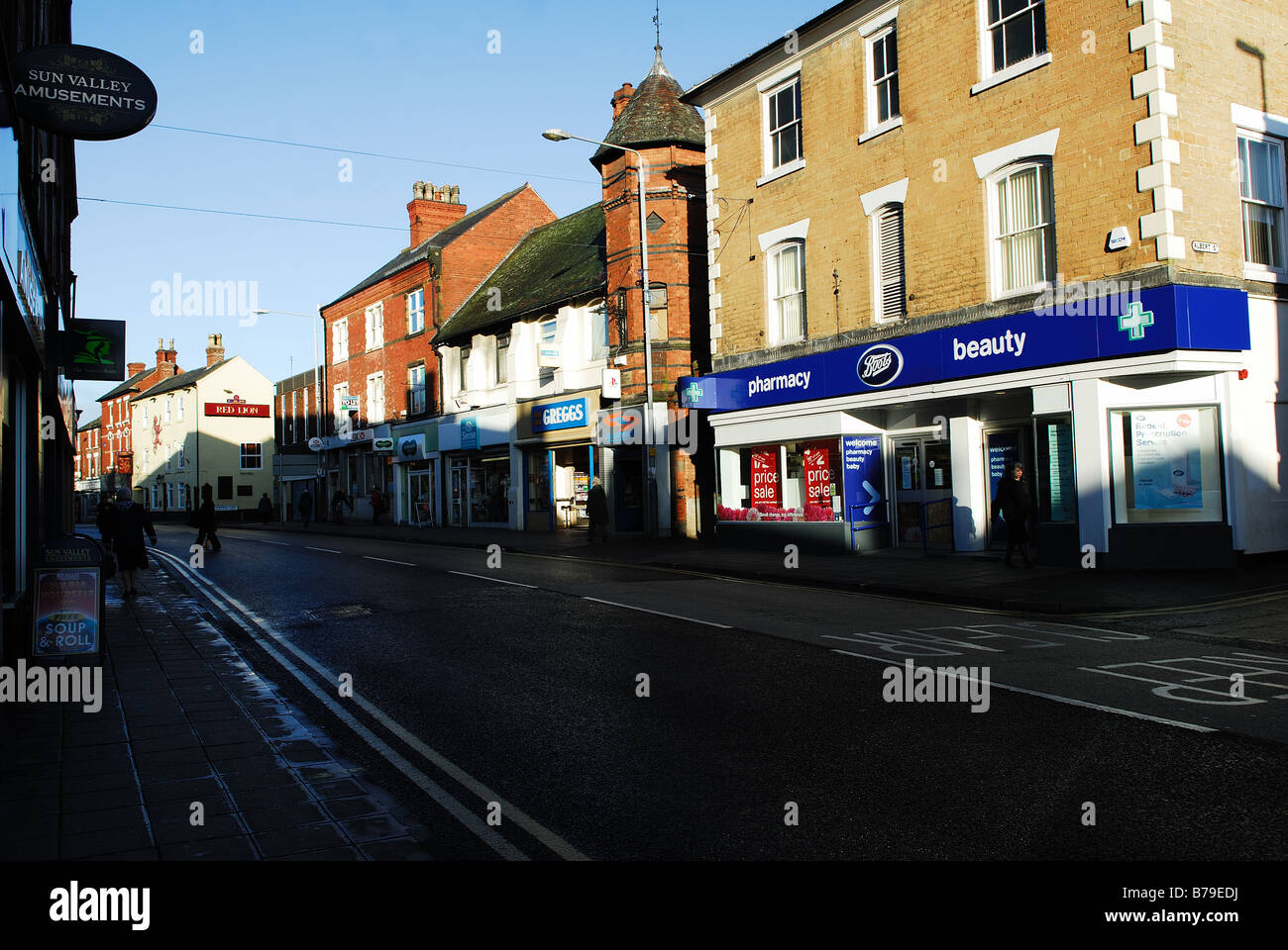 Hucknall High Street Stock Photo - Alamy