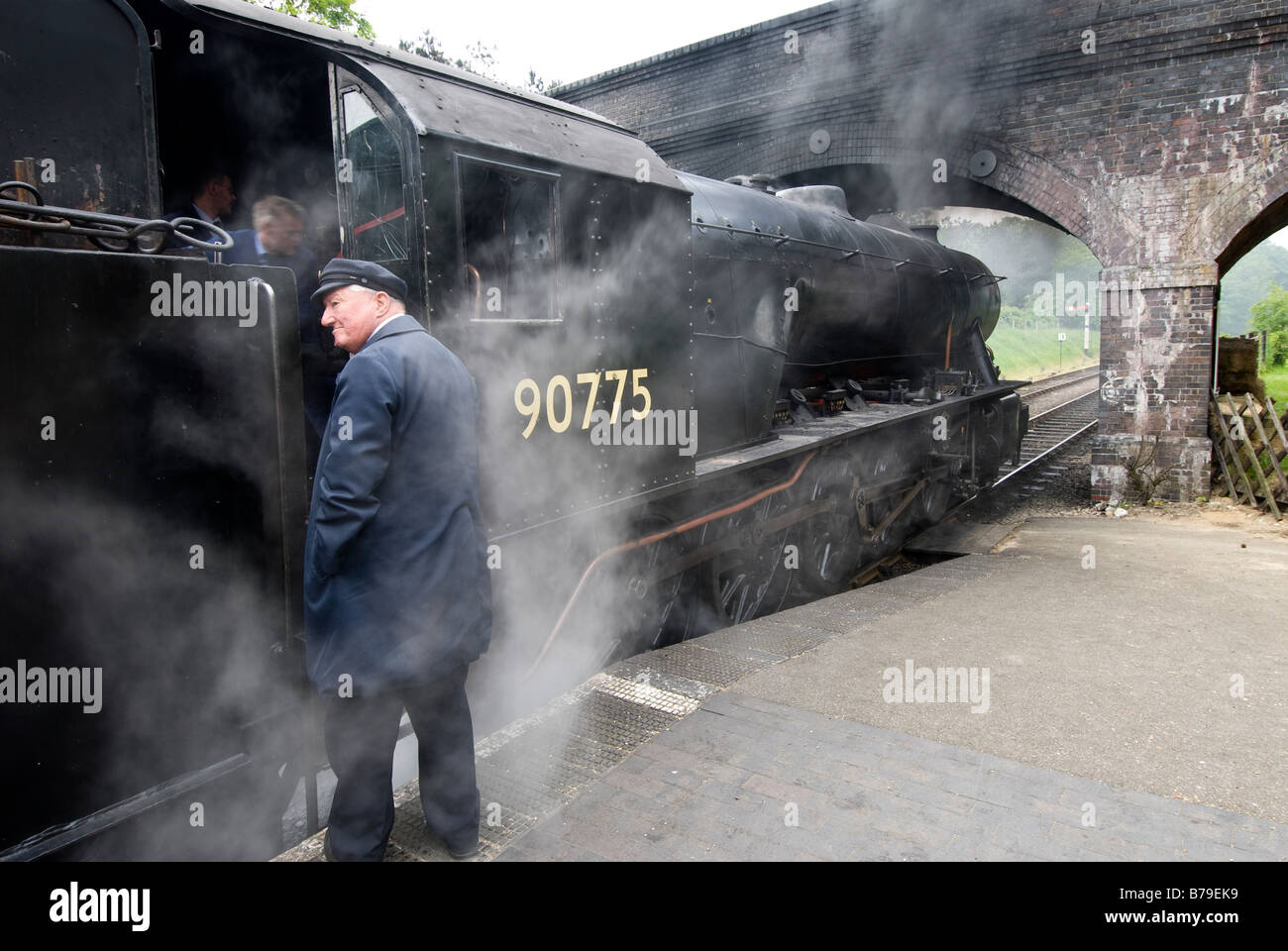 Steam engine 90775 at Weybourne station on the Poppy Line in Norfolk ...