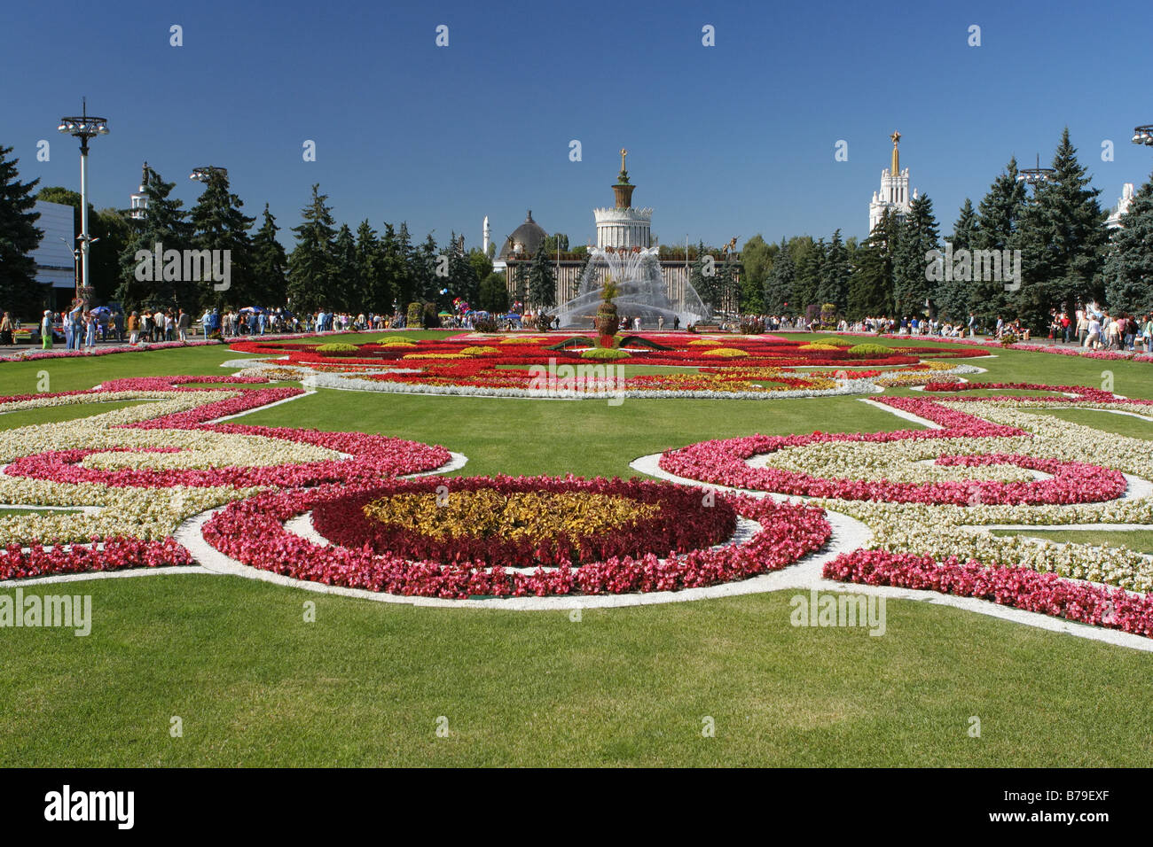 All-Russia Exhibition Center in Moscow. Festival of flowers Stock Photo ...