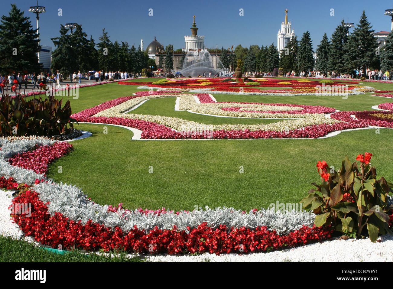 All-Russia Exhibition Center in Moscow. Festival of flowers Stock Photo ...