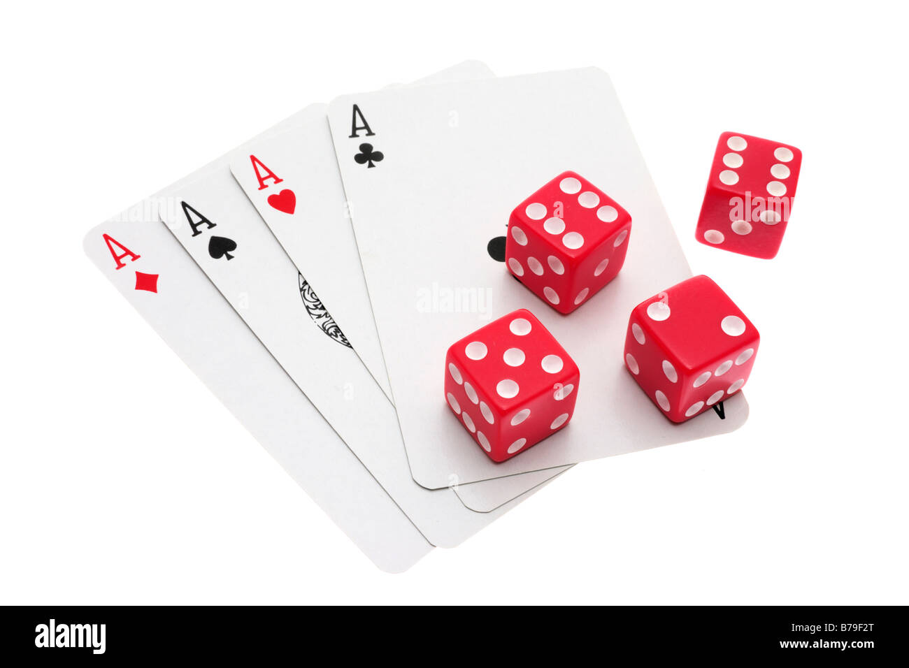 Dice and Ace Cards Stock Photo - Alamy
