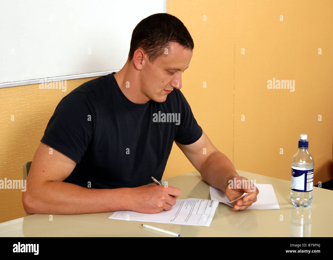 Student cheating in an examination Stock Photo - Alamy