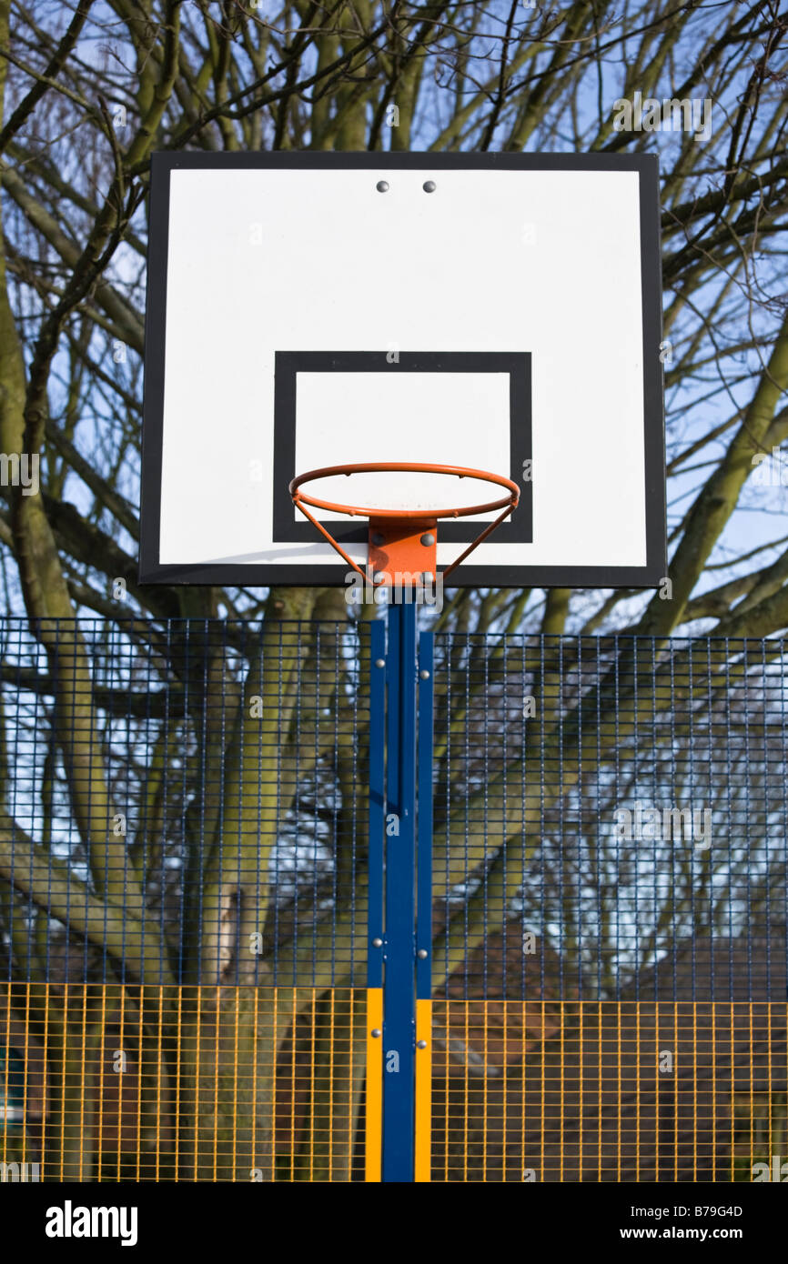 basketball hoop in public hard play area Stock Photo - Alamy