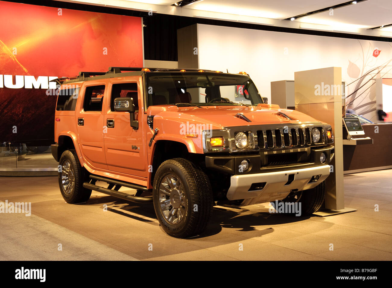 Orange Hummer H2 Truck