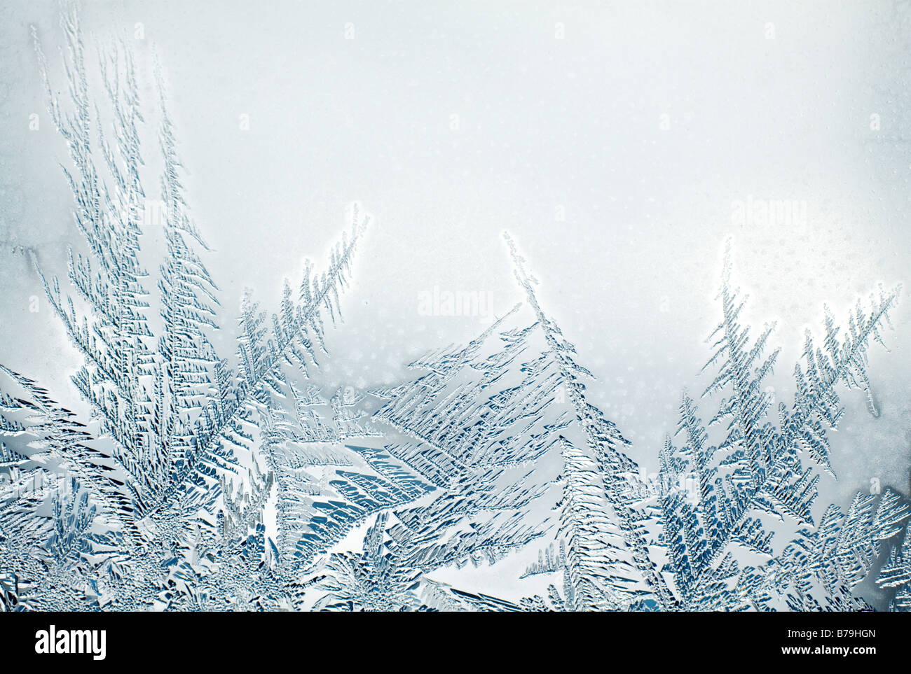 Ice formations in window Stock Photo - Alamy