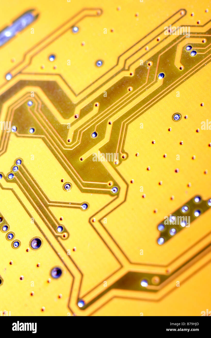 Detailed look of the circuits of a computer motherboard Stock Photo - Alamy