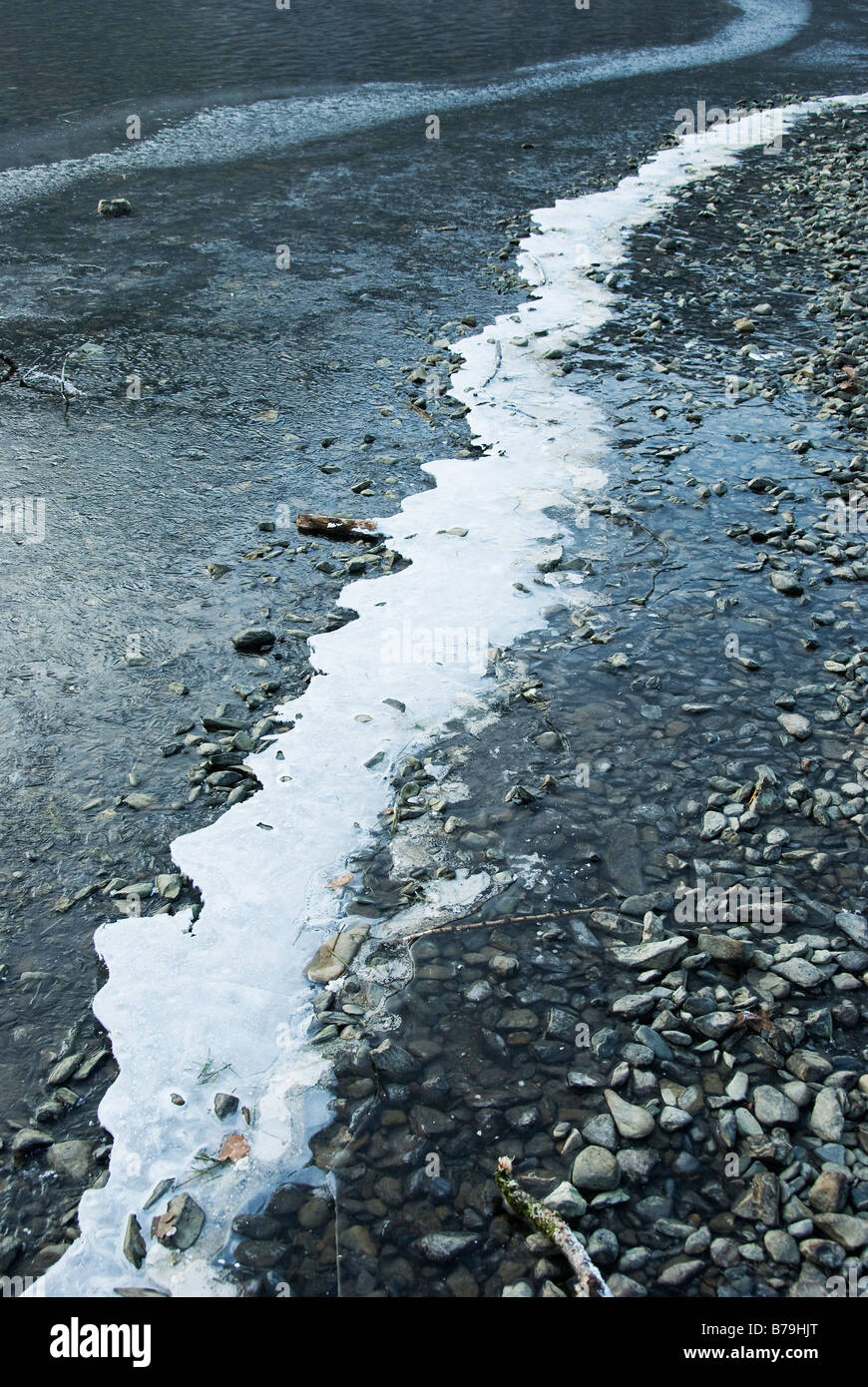 Ice rim, Buttermere Stock Photo - Alamy