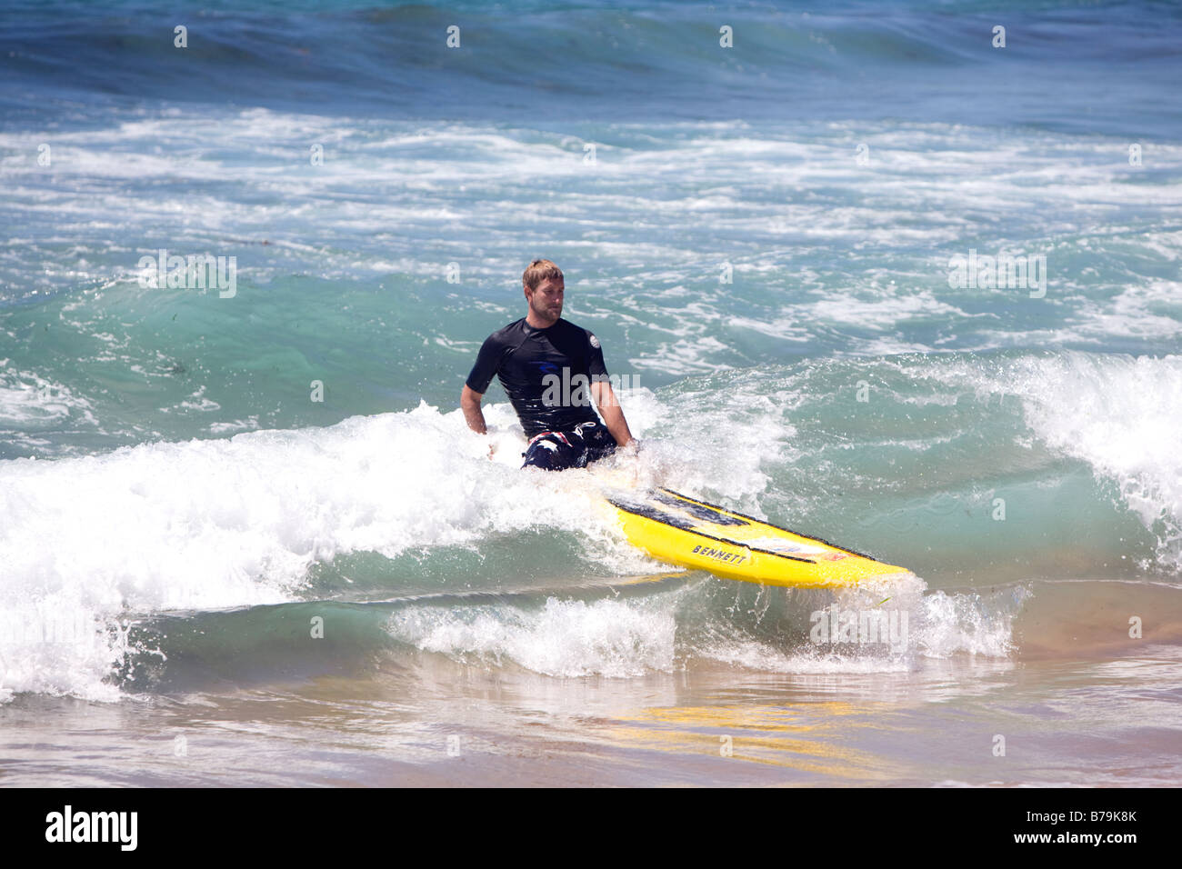 blonde male surfing off avalon beach,sydney,australia Stock Photo - Alamy