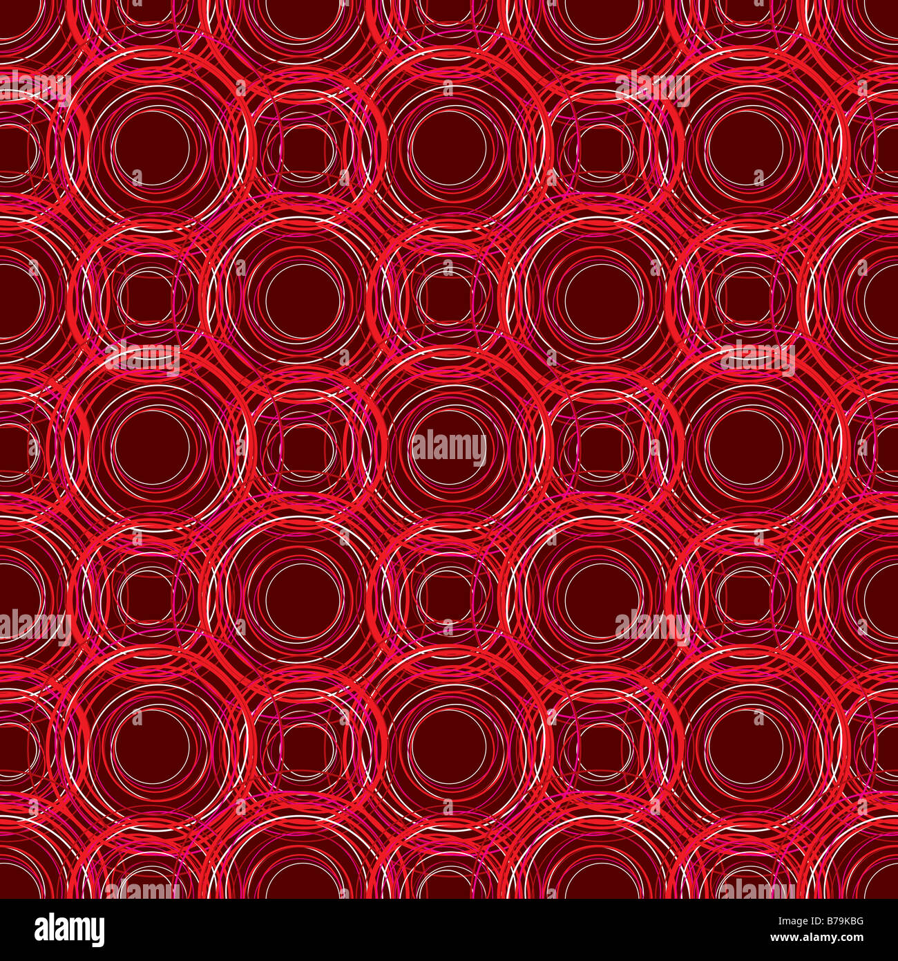 Abstract Illustrated Seamless repeating red circular designed ...