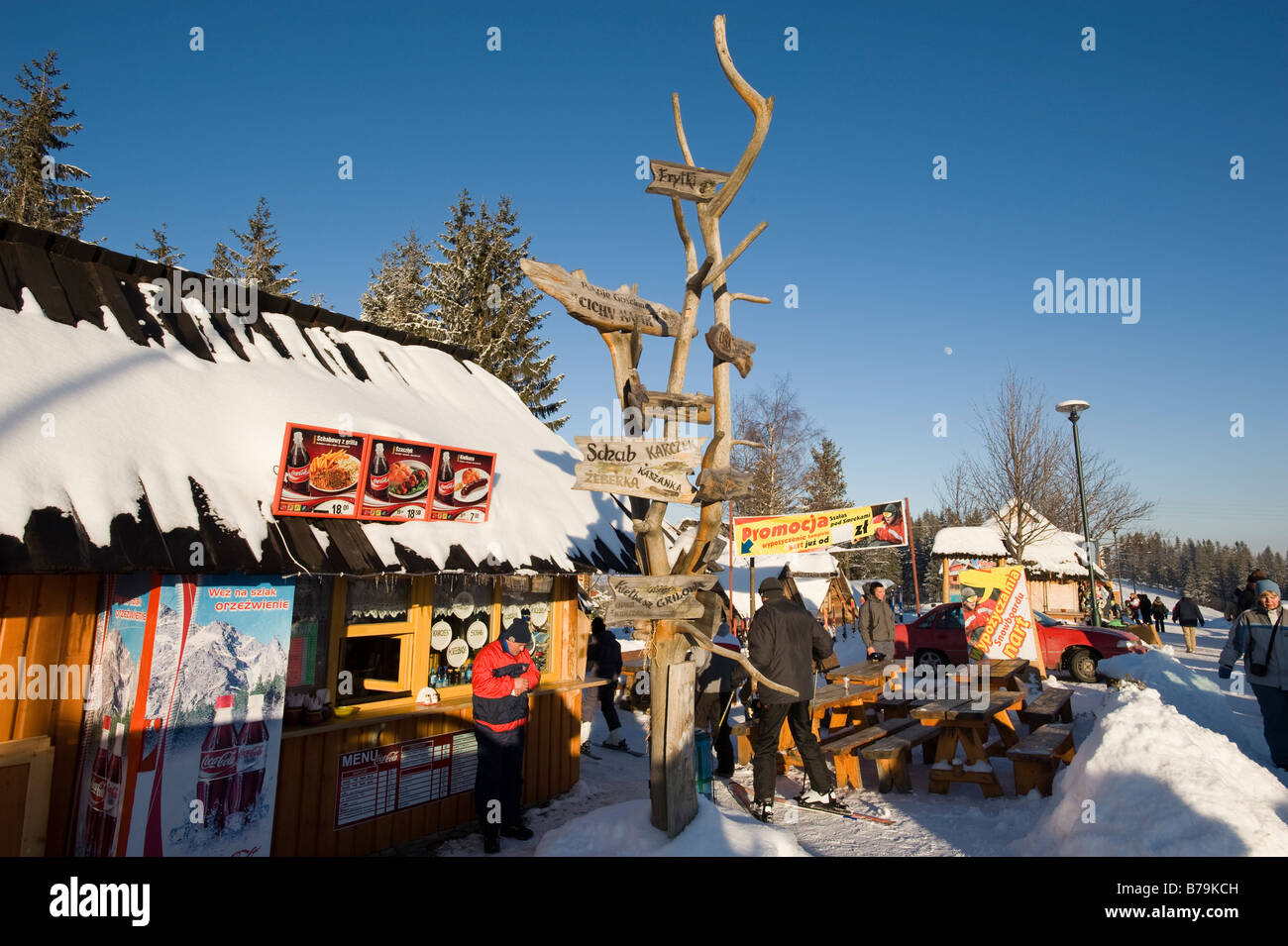 Fast food stall on Gubalowka Hill Zakopane Tatra Mountains Podhale ...