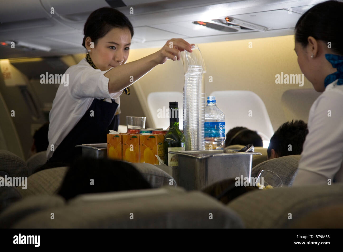 Cabin crew drinks trolley High Resolution Stock Photography and Images ...