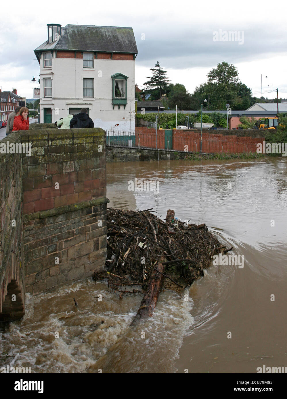River Wye in flood at Hereford Stock Photo - Alamy