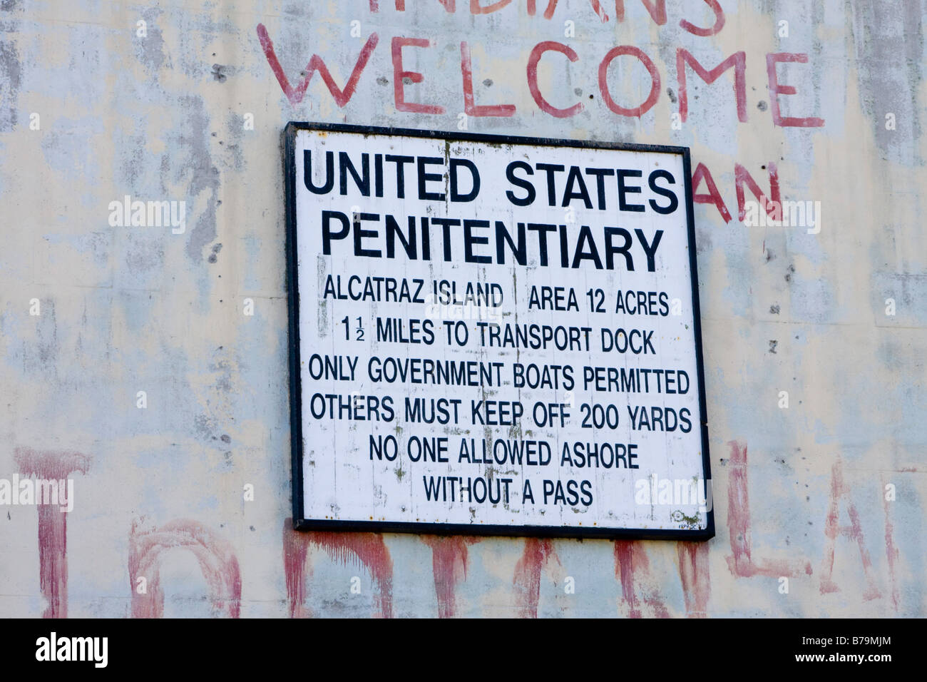 Alcatraz prison sign hi-res stock photography and images - Alamy