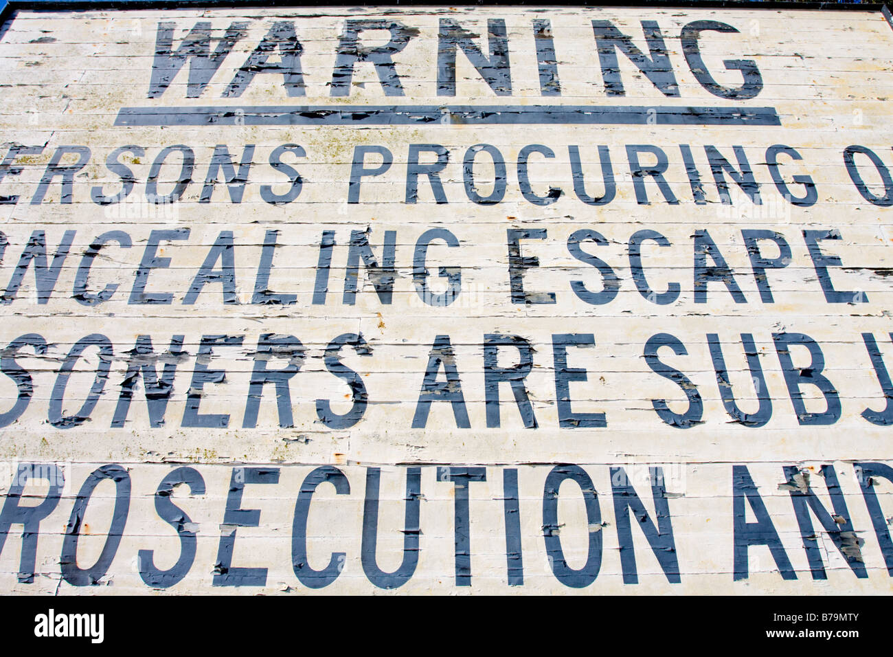 Warning sign Alcatraz Island San Francisco USA Stock Photo - Alamy