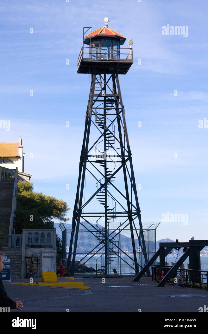Guard tower at Alcatraz Prison San Francisco USA Stock Photo - Alamy