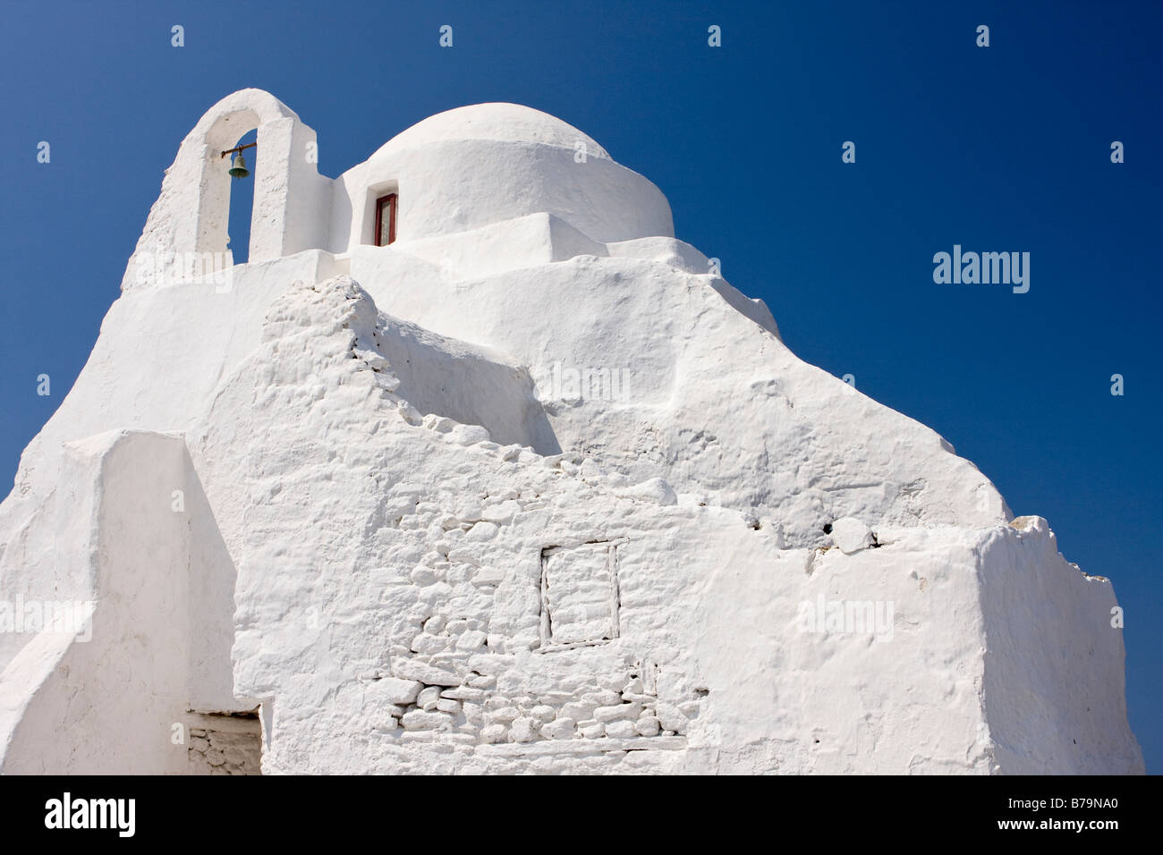 View of Old Church Mykonos, The Cyclades Islands, Greece Stock Photo ...