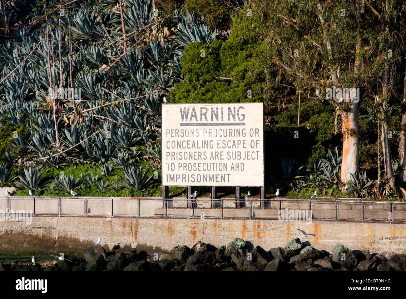 Warning sign Alcatraz Island San Francisco USA Stock Photo - Alamy