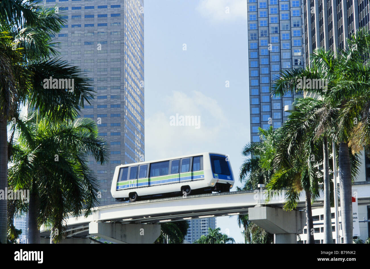 Metrorail, Metromover,trains, Miami Stock Photo - Alamy