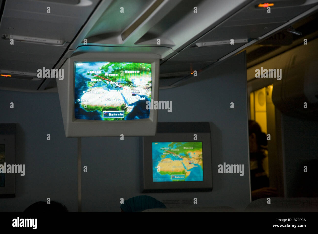 Aeroplane flight position map showing aircraft position above Turkey ...