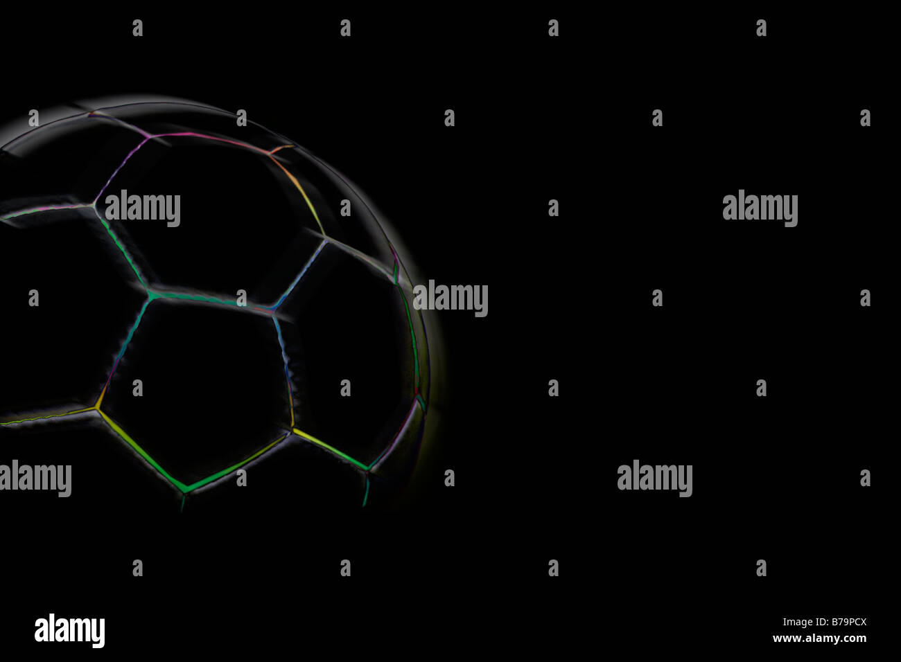 Coloured outline of seams on a soccer football Stock Photo - Alamy