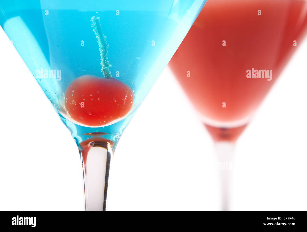 Blue and Red Cocktails Stock Photo - Alamy