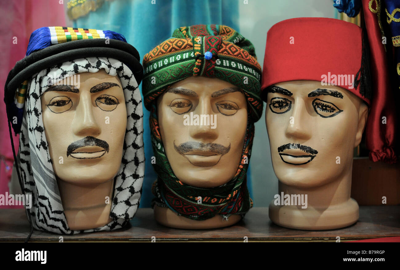 Traditional Middle Eastern head-wear, including a Fez & Kaffiyeh on ...